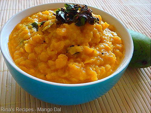Rina's Recipes: Mango Dhal - Andhra's Favourite